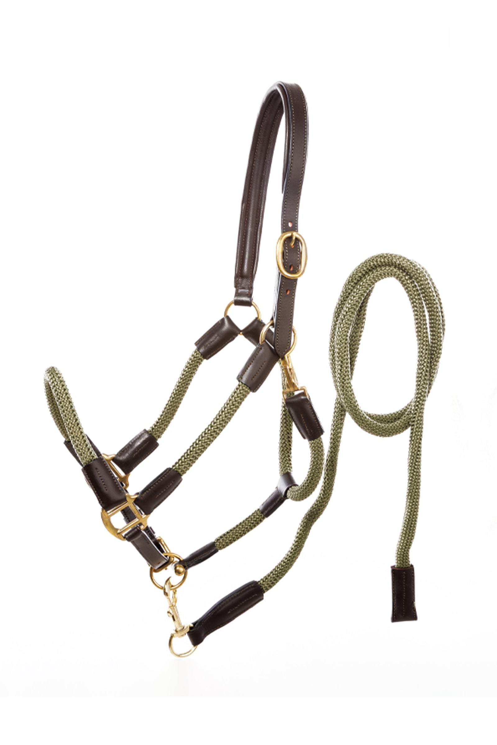 Cavo Licol Corde avec Longe brown/khaki P – horze